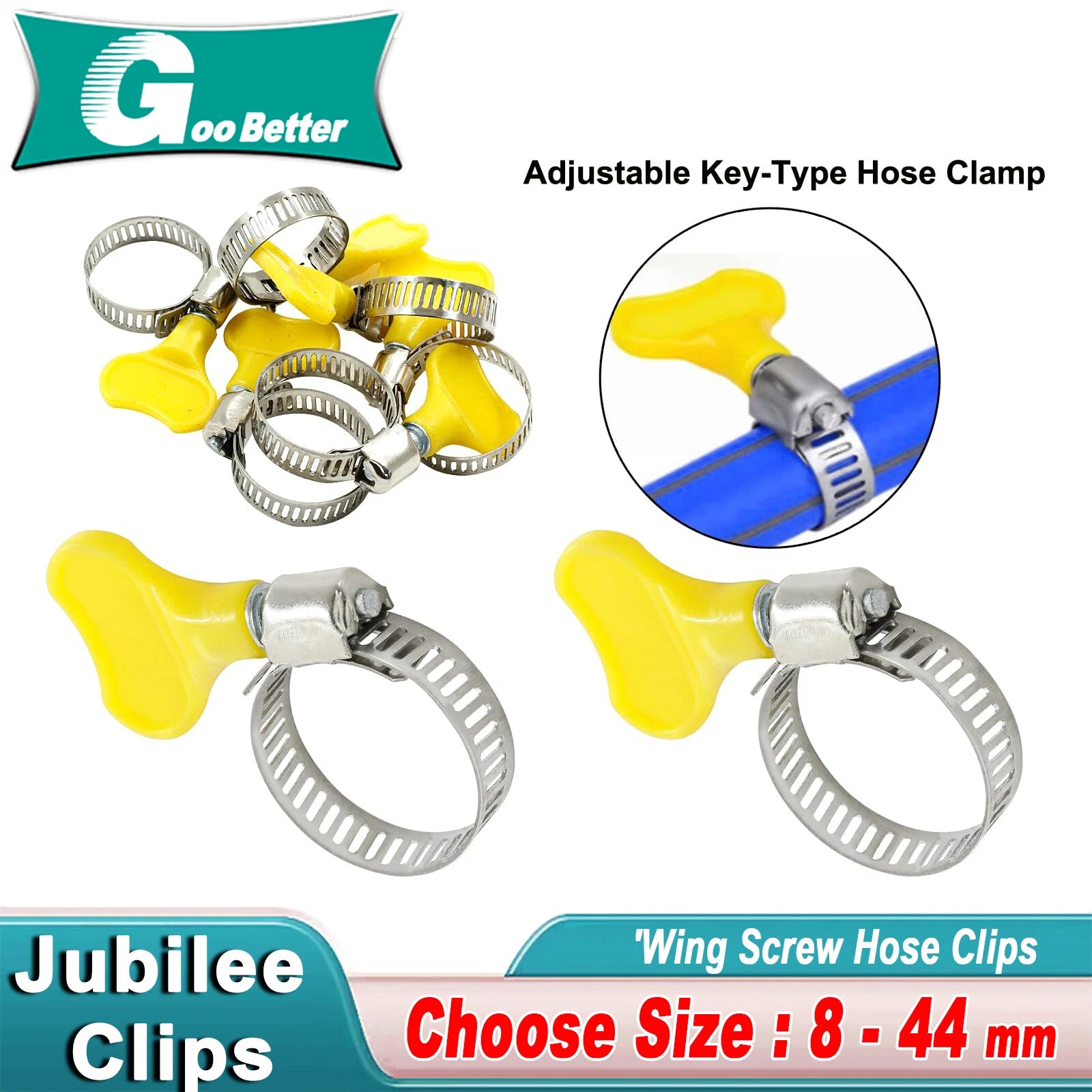 ThumbScrew Wing Hose Clamps | W2 Stainless Steel | No Tools Needed ...